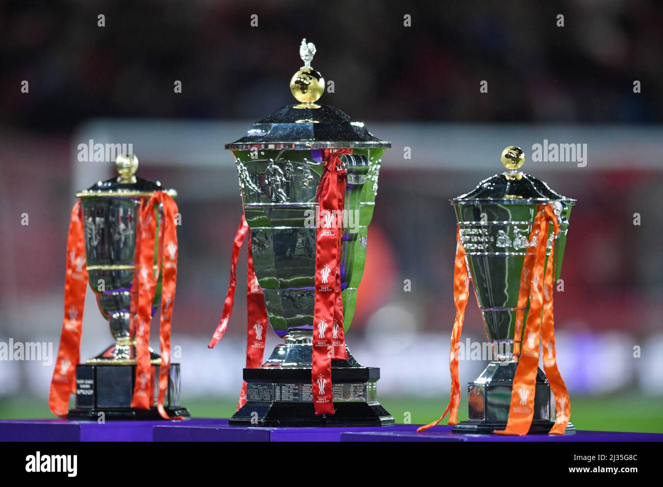 Rugby league world cup trophies hi-res stock photography and images - Alamy