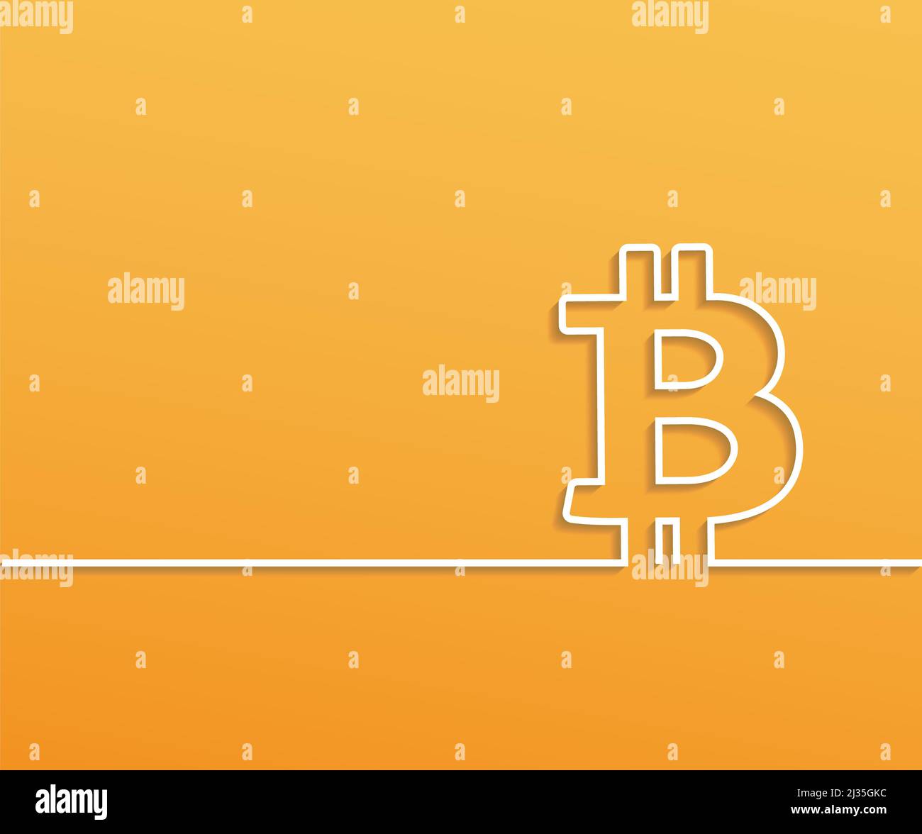 Bitcoin symbol, orange background, blank Stock Photo - Alamy