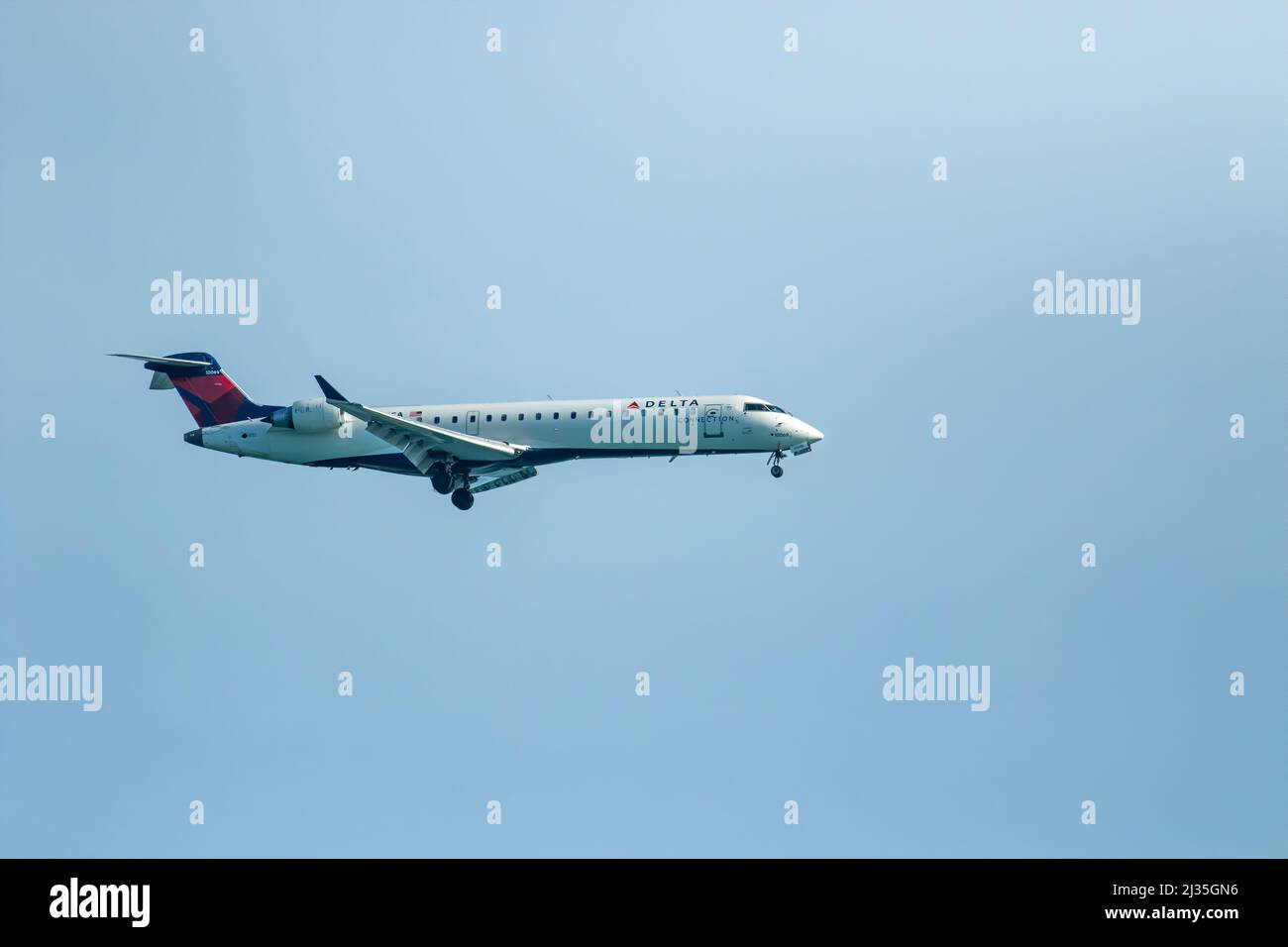 Key West, Florida USA- April 3 2022; A Delta Airlines commercial ...