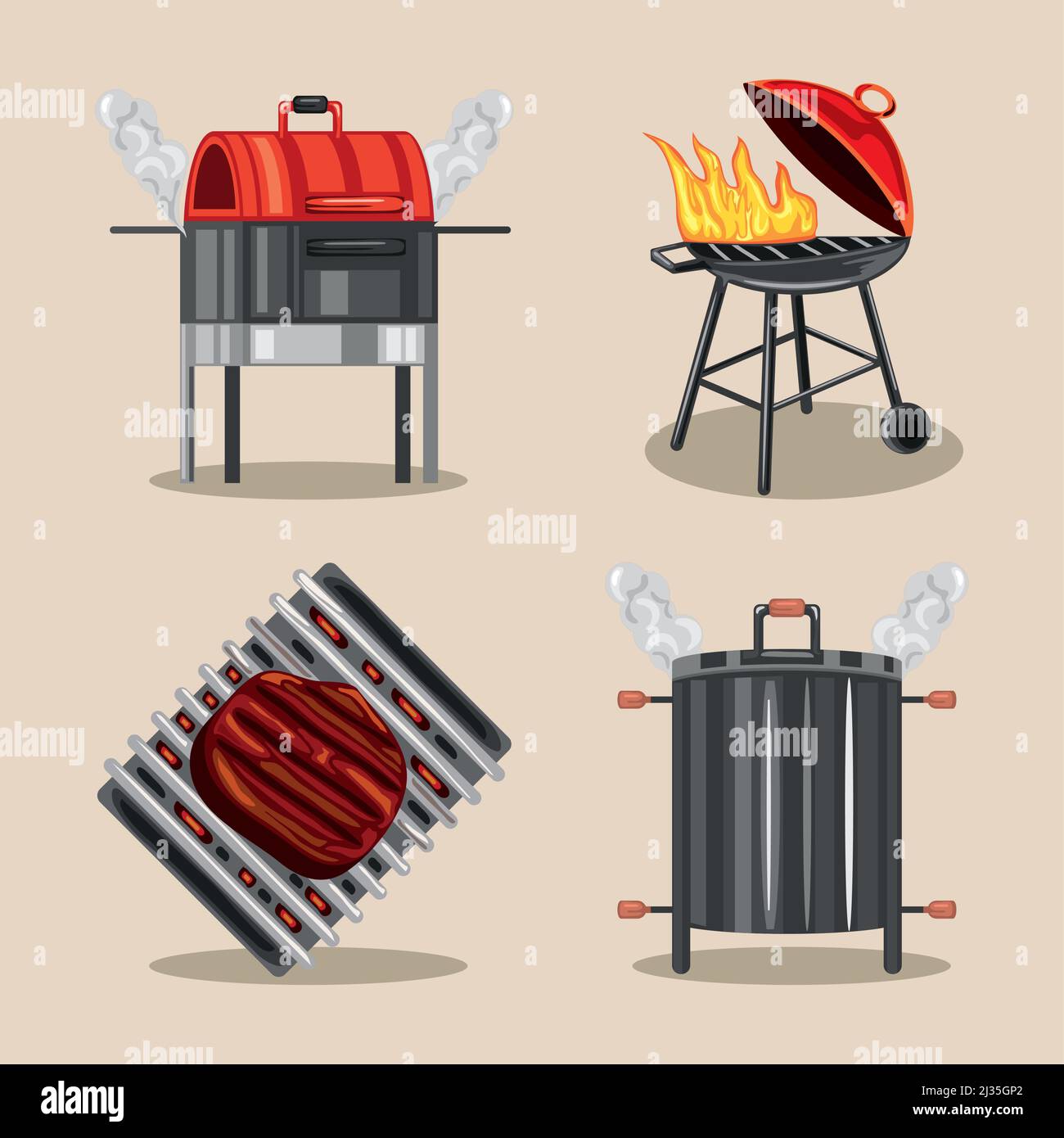 bbq grills equipment Stock Vector Image & Art - Alamy