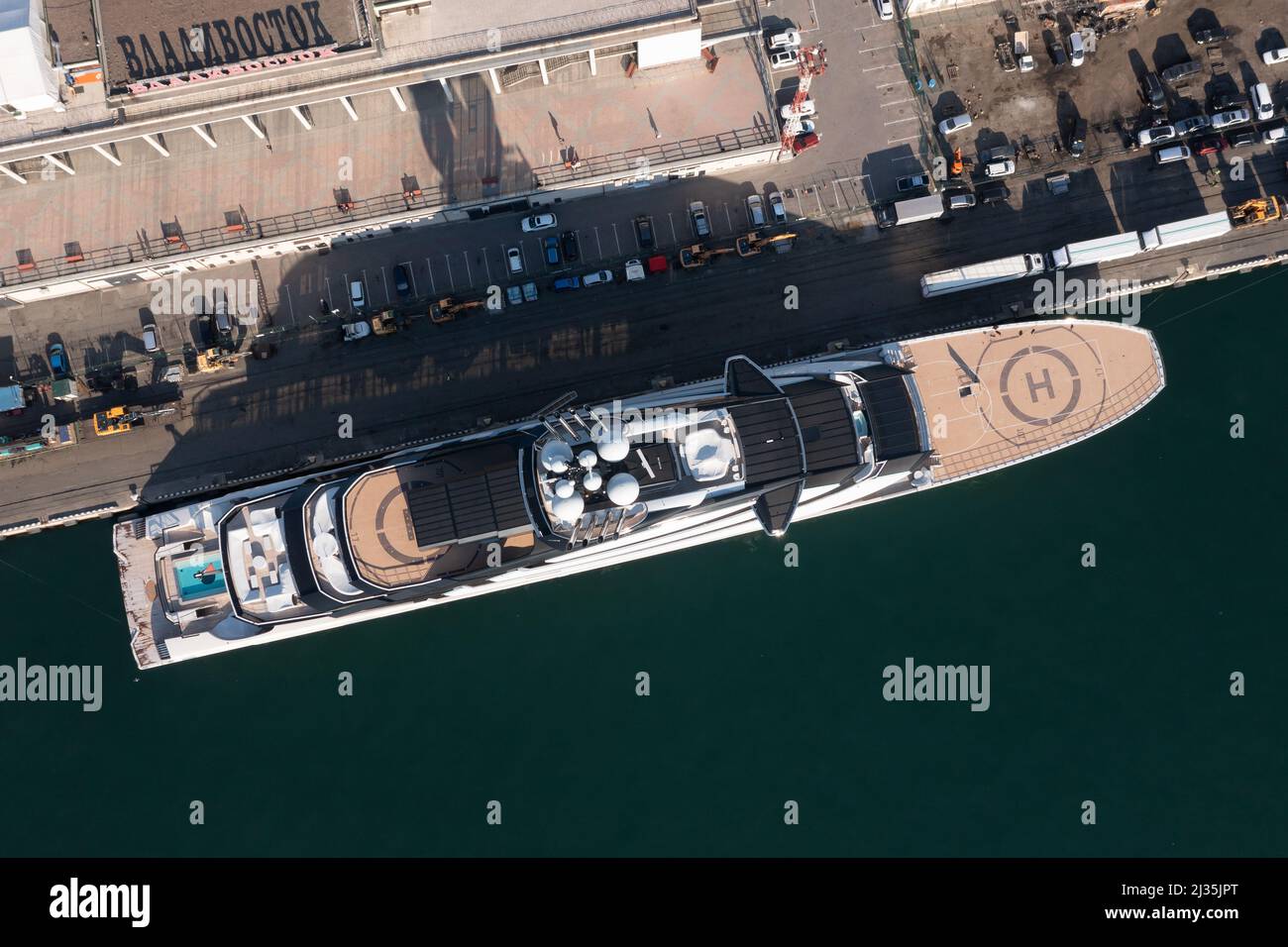 The yacht NORD owned by the Russian aligarh, the owner of the company ...