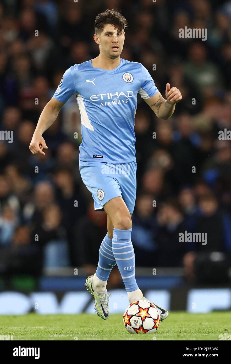 Manchester, England, 5th April 2022. John Stones of Manchester City ...
