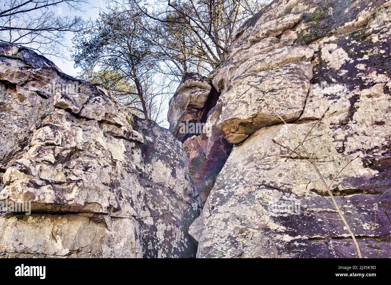 Boulders at Moss Rock Preserve in Hoover, Alabama, USA Stock Photo - Alamy