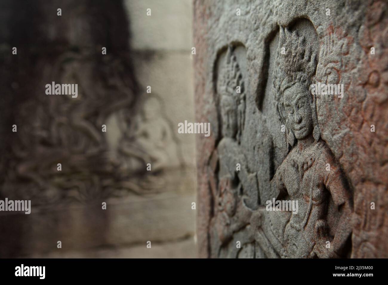 Reliefs of apsara (semi-divine celestial figure, daughter of God ...