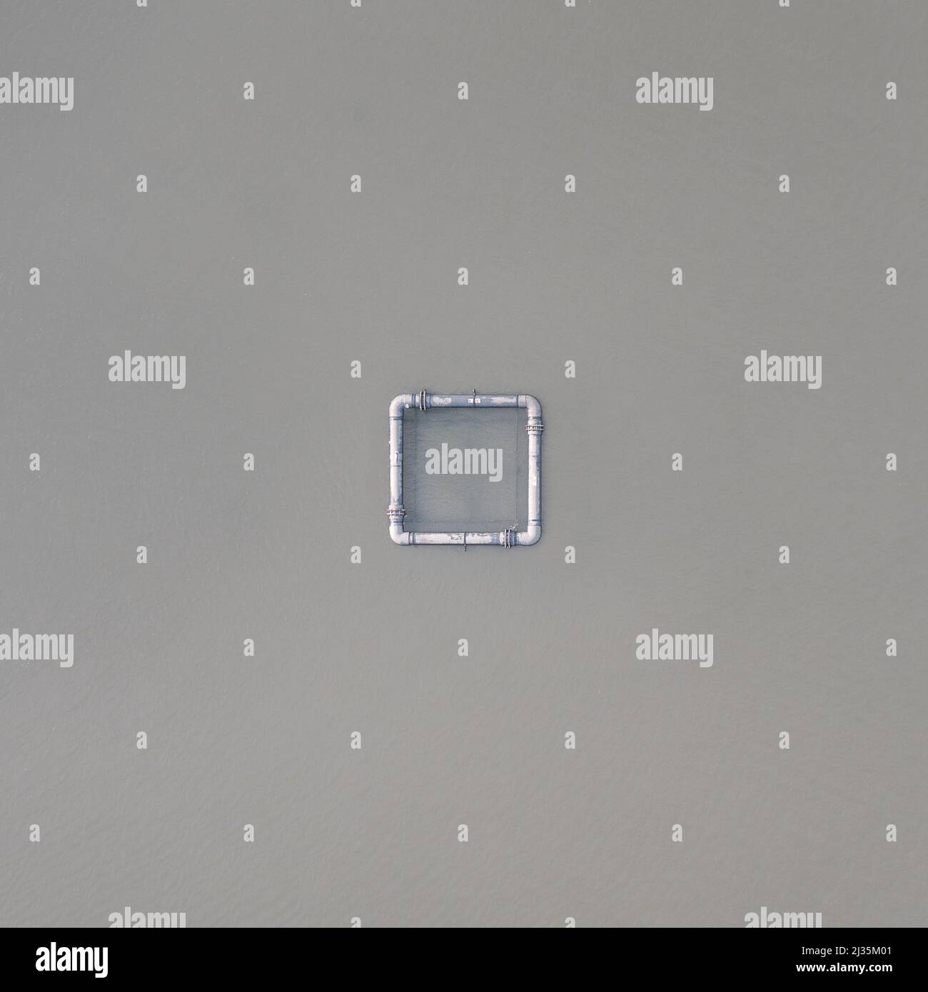 Fluorescent light blue neon square hi-res stock photography and images ...