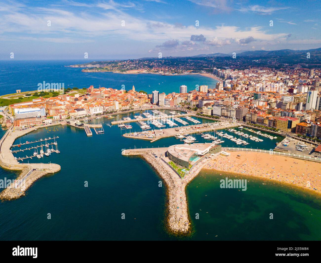 Gijon aerial view hi-res stock photography and images - Alamy