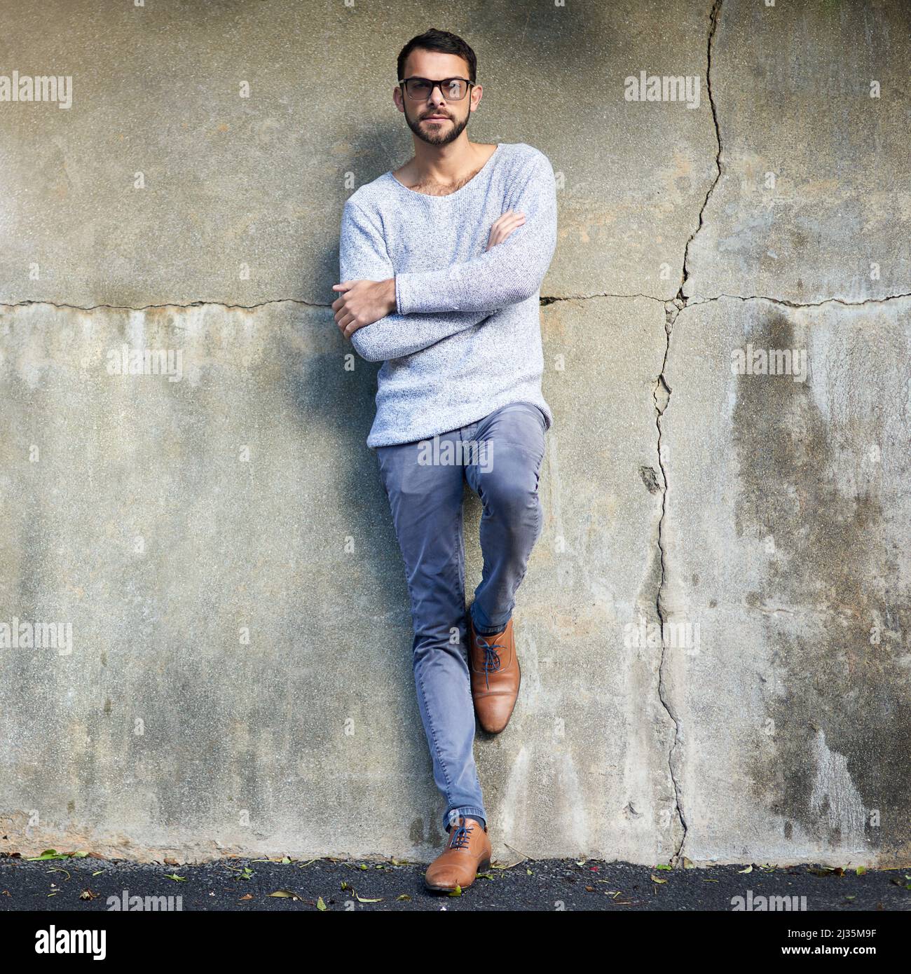 Male model posing wall hi-res stock photography and images - Alamy