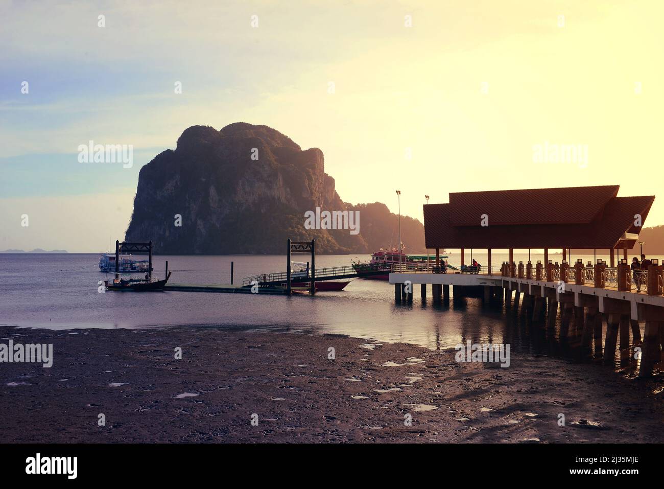 Pak Meng Pier is the departure point for longtail boats and speed boat ...