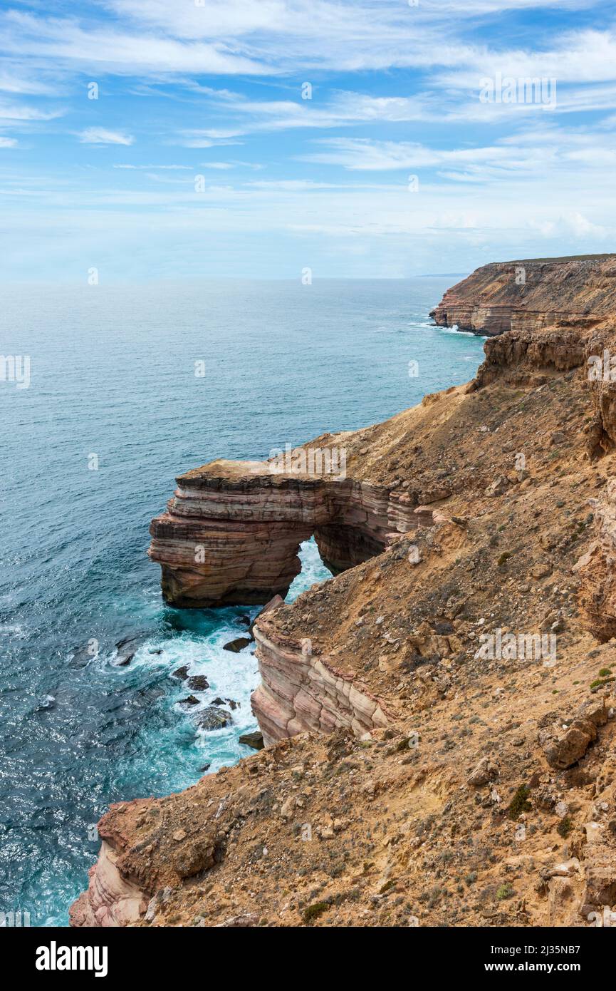 Vertical scenic view of Natural Bridge, a popular tourist attraction at ...