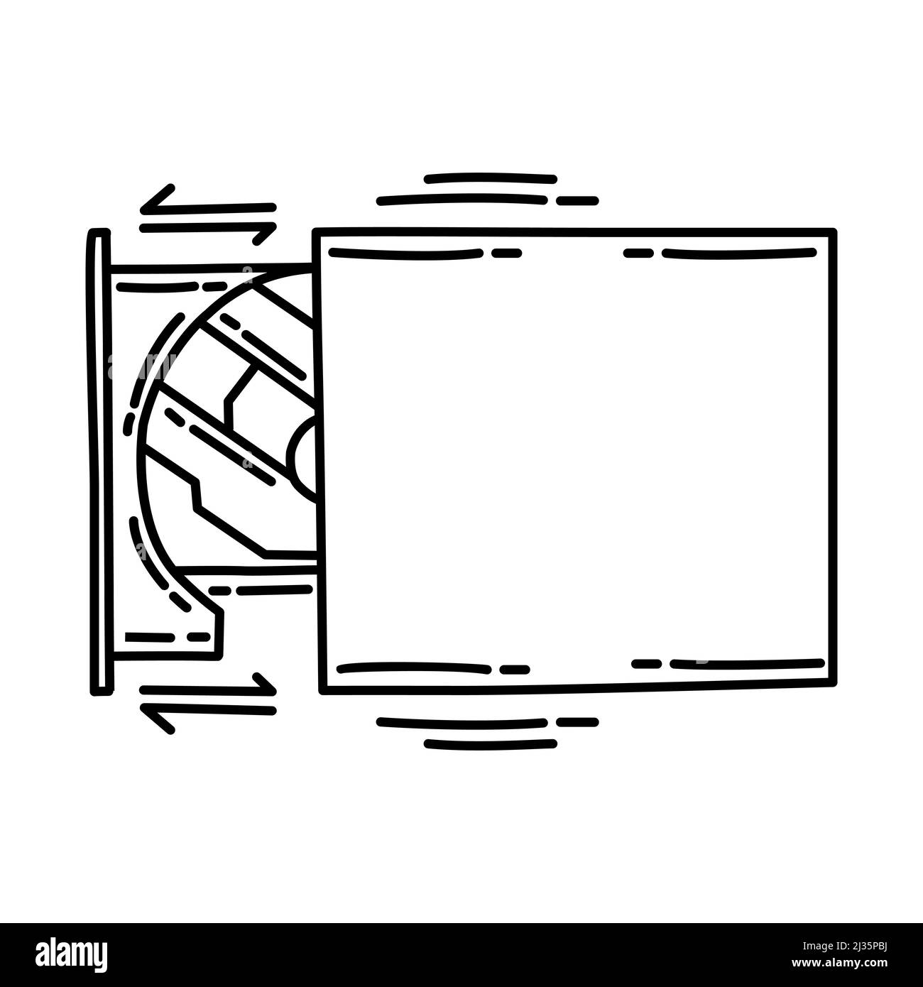 DVD Rom Drive Part of Computer and Hardware Hand Drawn Icon Set Vector ...