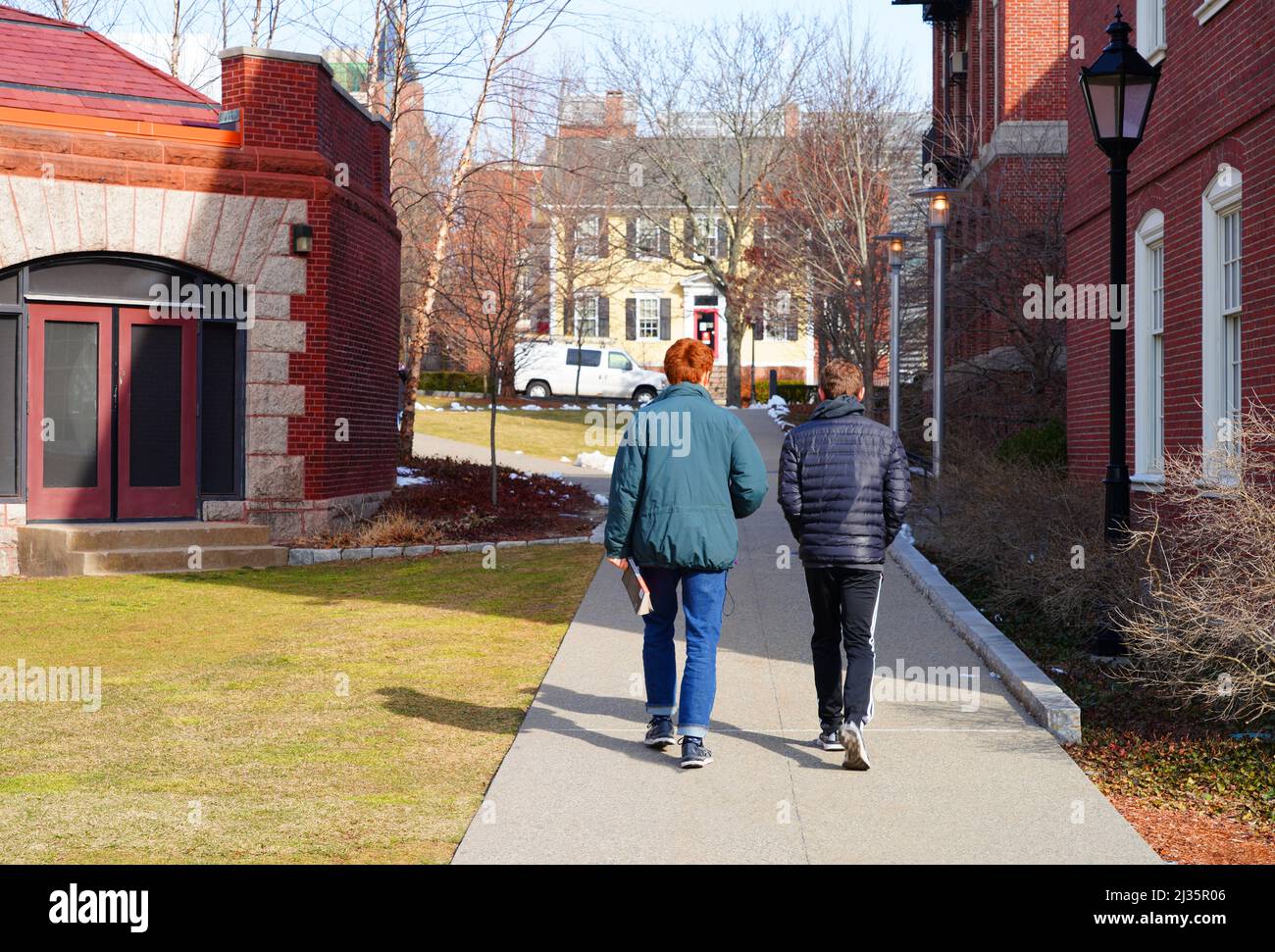 PROVIDENCE, RI -5 MAR 2022- View of the campus of Brown University, a ...