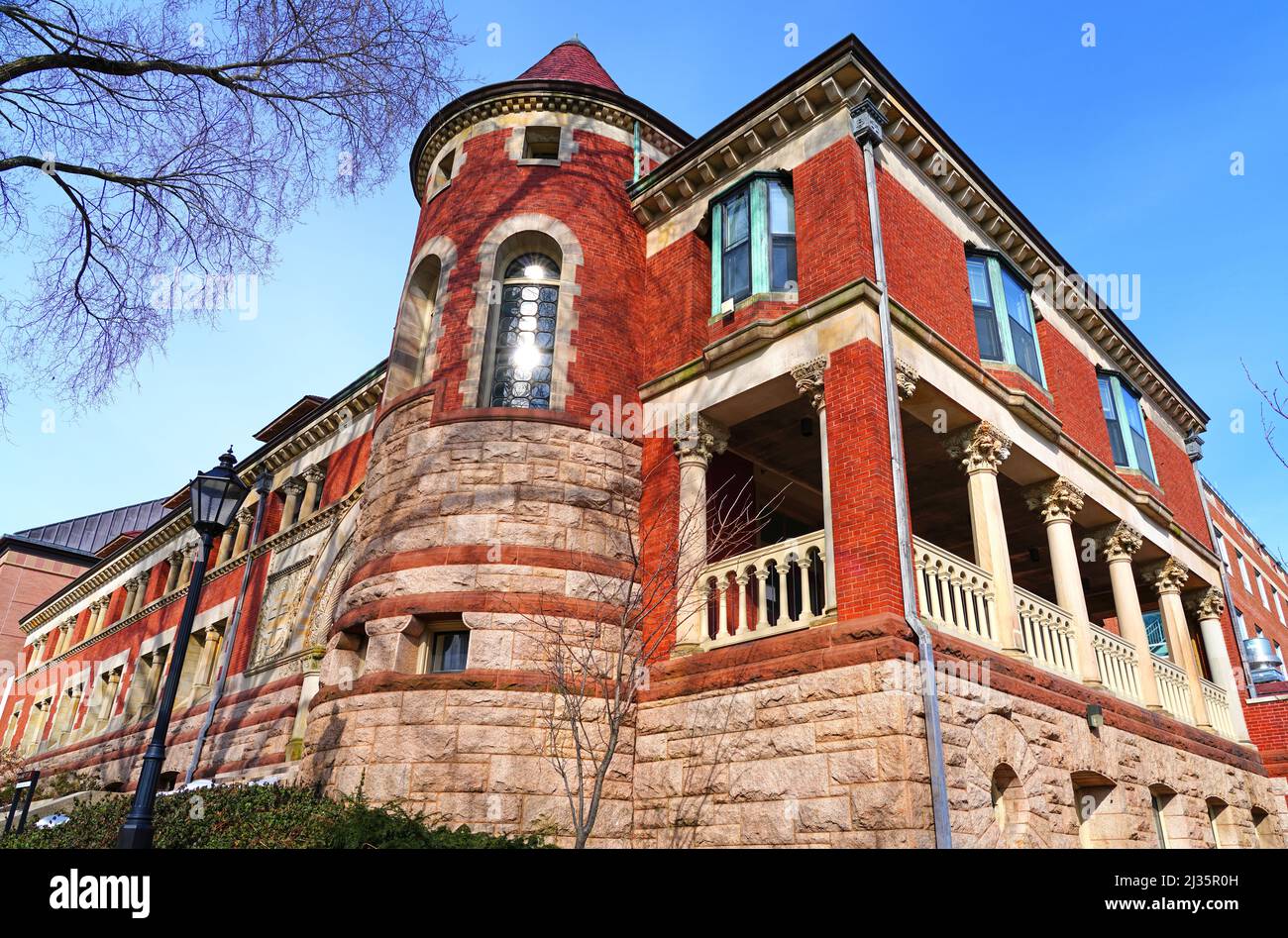 PROVIDENCE, RI -5 MAR 2022- View of the campus of Brown University, a ...