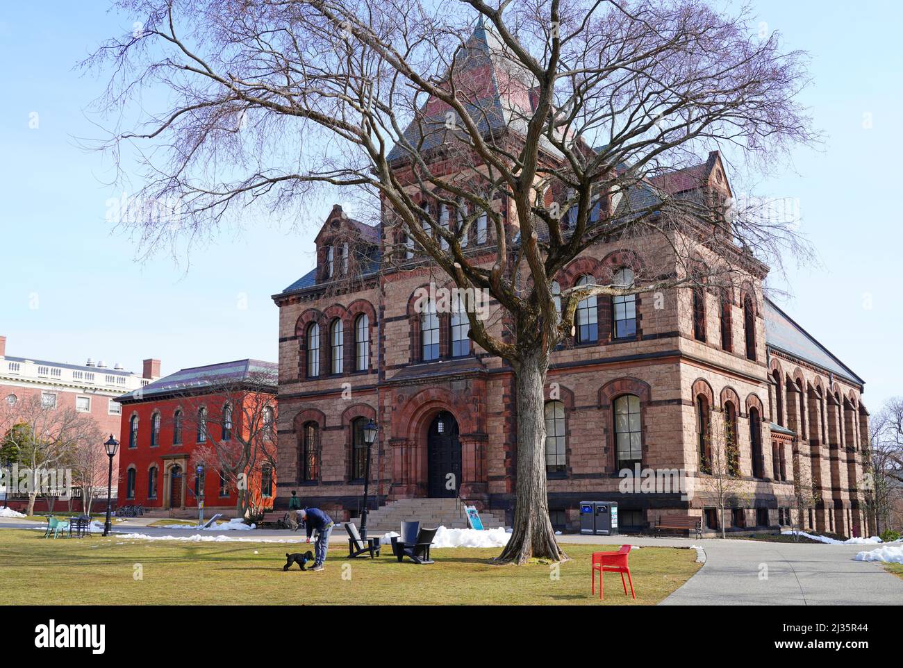 PROVIDENCE, RI -5 MAR 2022- View of the campus of Brown University, a ...