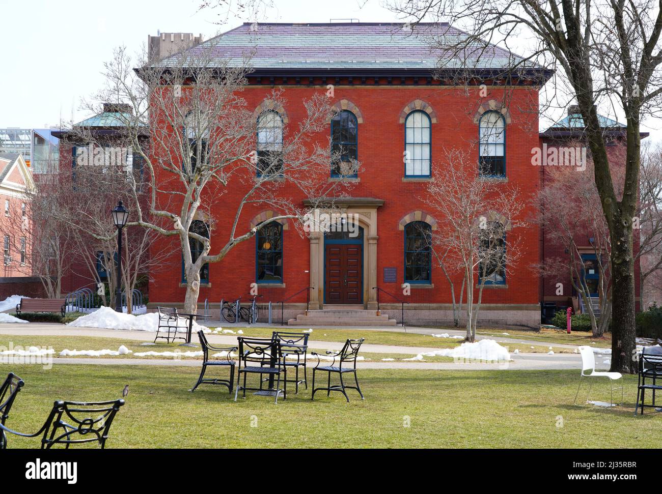PROVIDENCE, RI -5 MAR 2022- View of the campus of Brown University, a ...