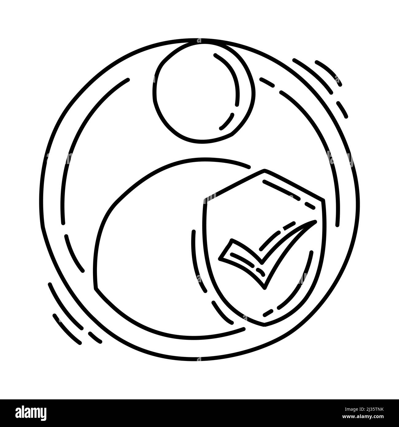 Account Computer Part of Computer Software and Hardware Hand Drawn Icon ...