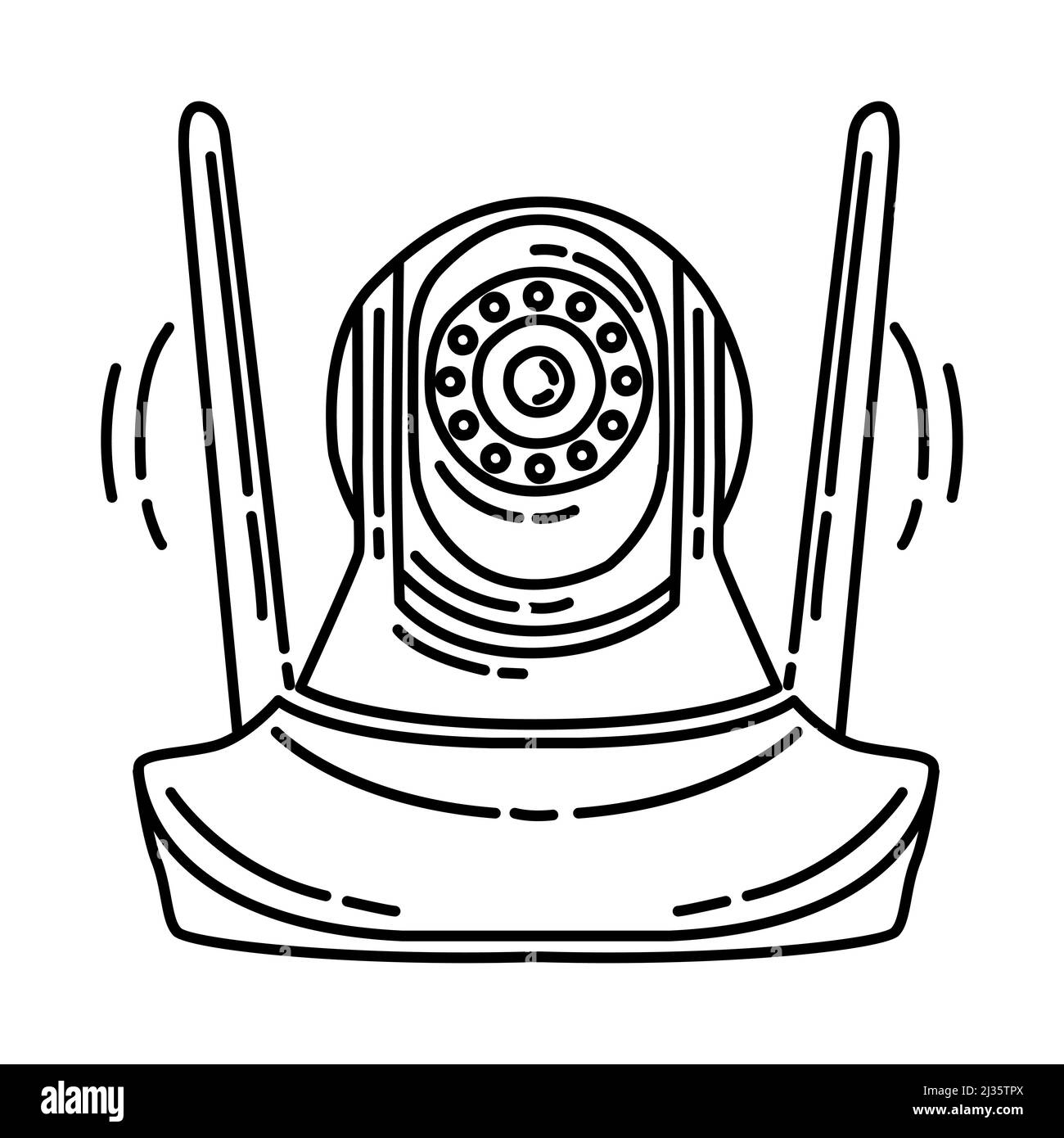 Cctv Portable Part of Computer Software and Hardware Hand Drawn Icon ...