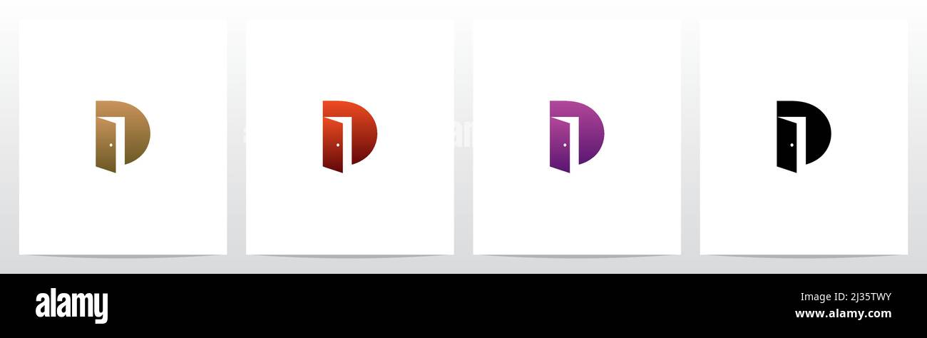 Door Open Letter Logo Design D Stock Vector Image & Art - Alamy