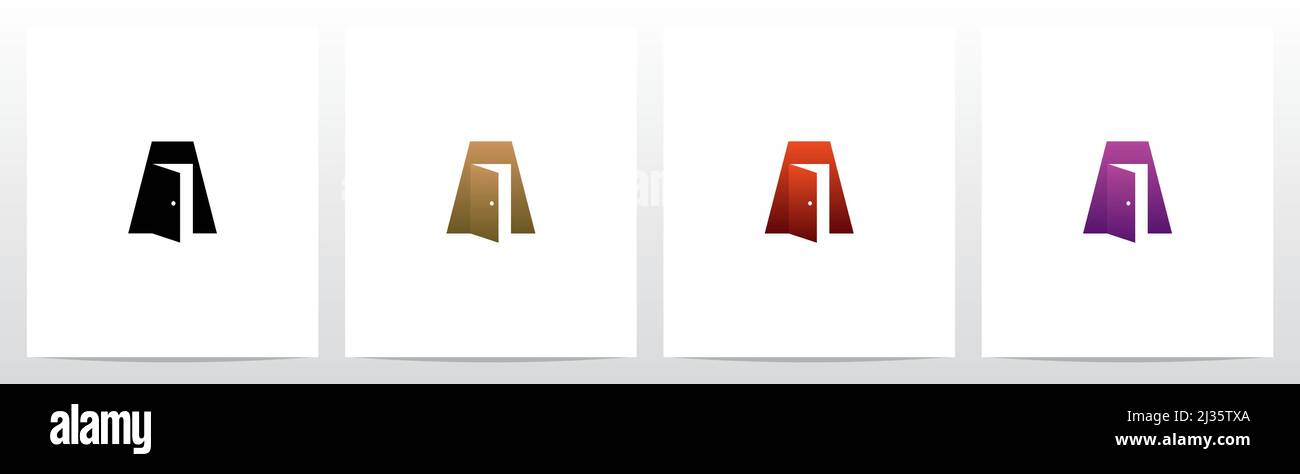 Door Open Letter Logo Design A Stock Vector Image & Art - Alamy