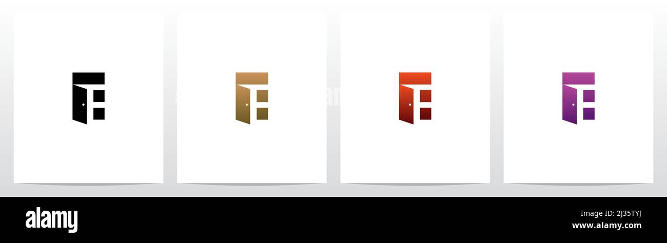 Door Open Letter Logo Design E Stock Vector Image & Art - Alamy