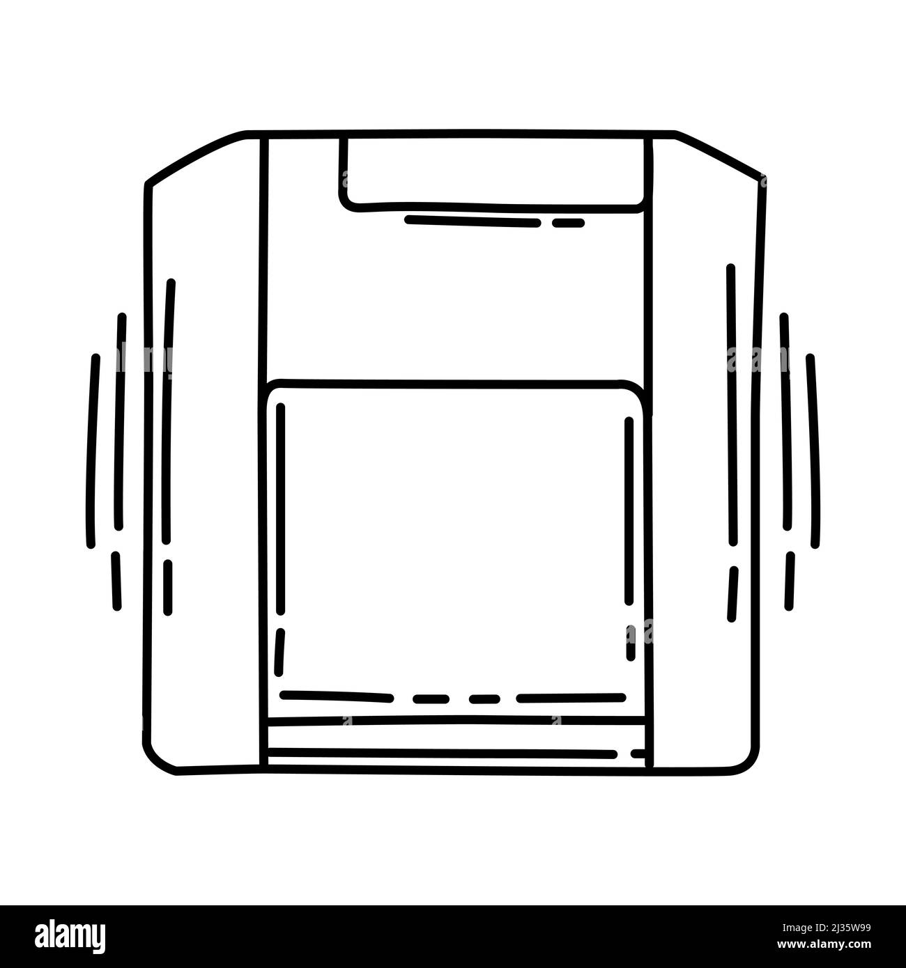 Zip Disk Part of Computer Software and Hardware Hand Drawn Icon Set Vector Stock Vector Image ...