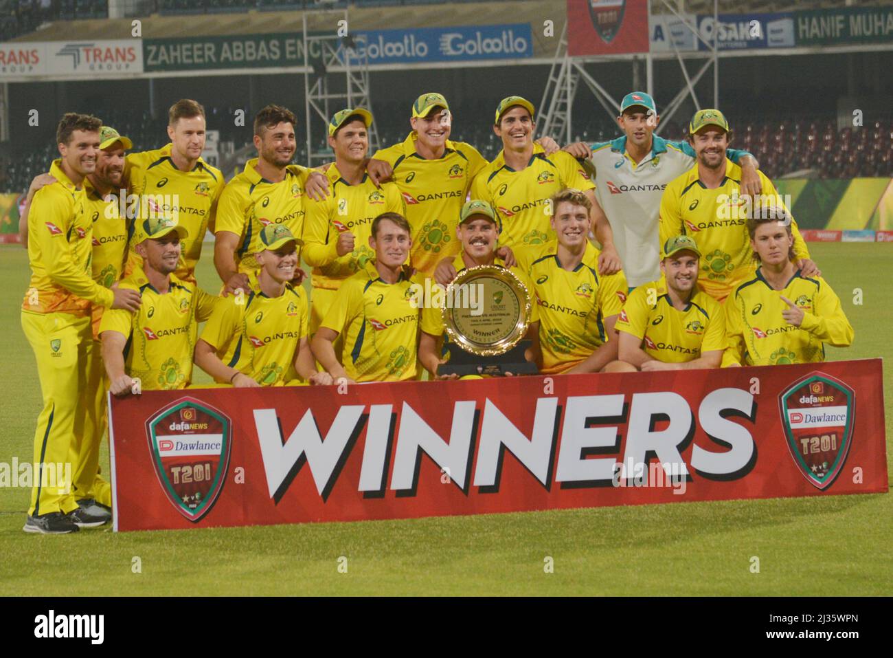 A view the Twenty20 international cricket match between Pakistan and ...