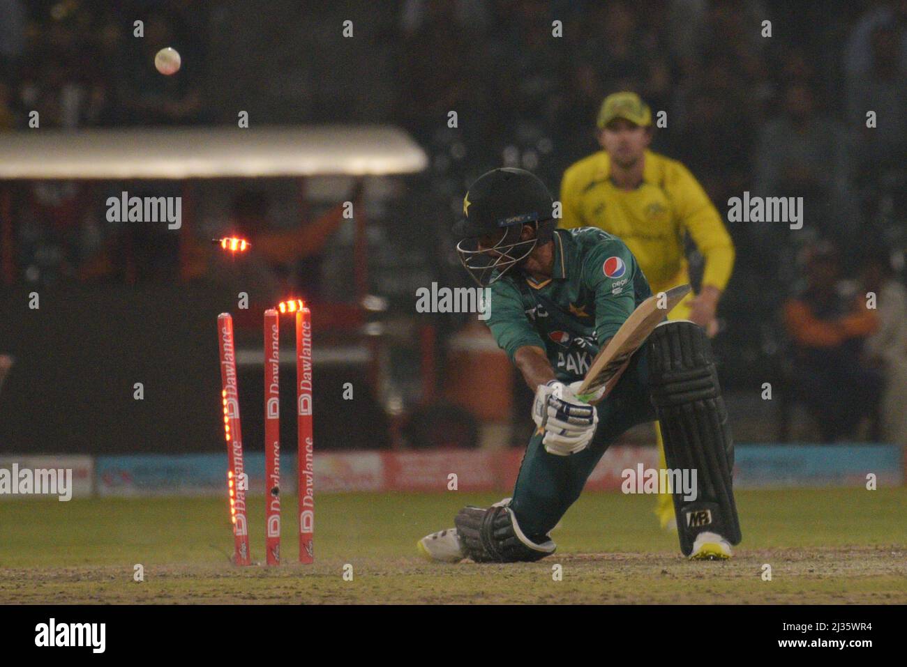A view the Twenty20 international cricket match between Pakistan and ...