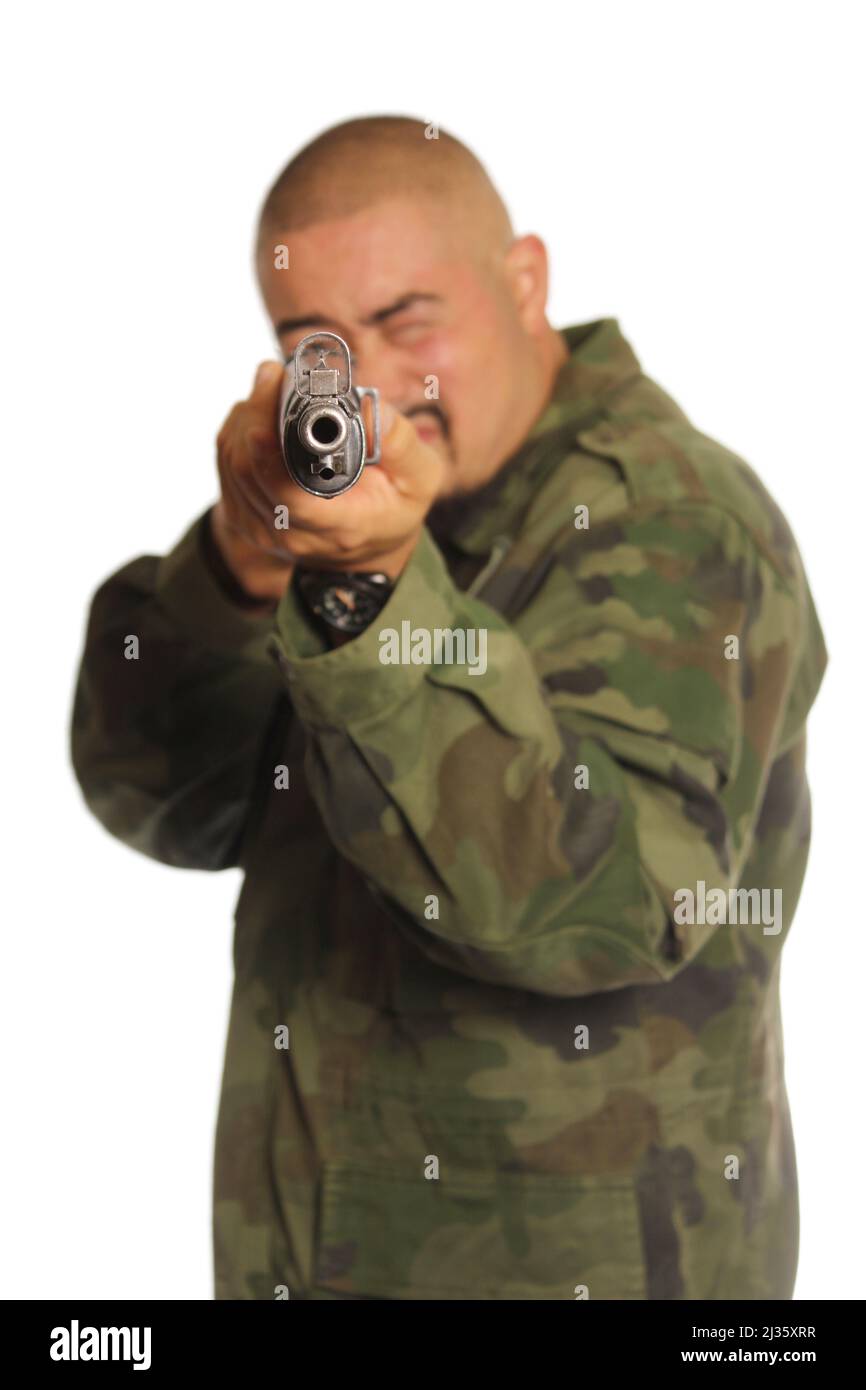 Hunter holding shotgun wearing hi-res stock photography and images - Alamy