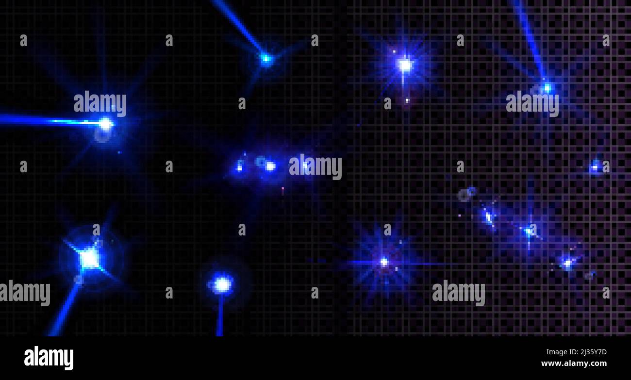 Realistic blue light beam from hi-res stock photography and images - Alamy