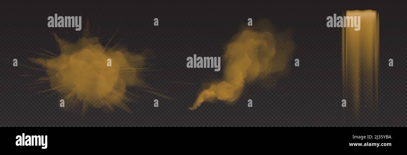 Realistic sand falling isolated Stock Vector Images - Alamy