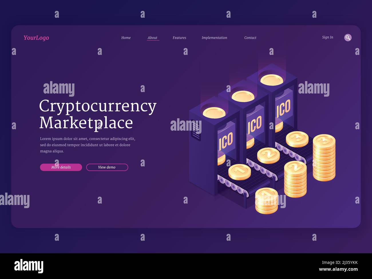 Cryptocurrency promotion Stock Vector Images - Alamy