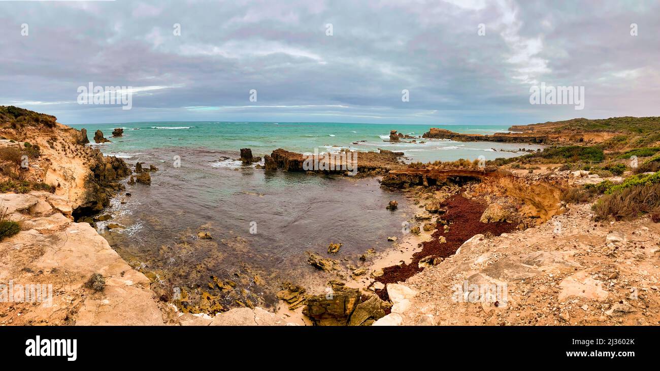 he rocks, waves and spectacular sky of the rugged isolated coastline ...
