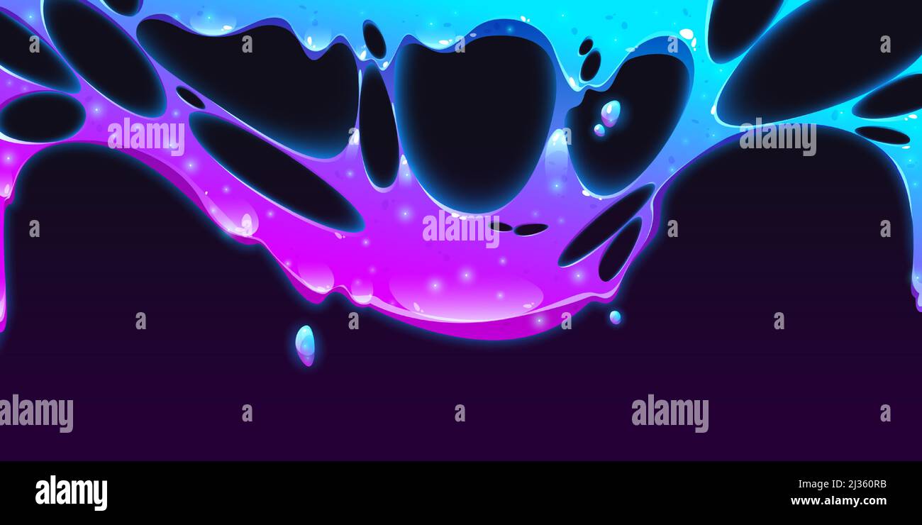 Dripping liquid slime border. Texture of sticky goo splash isolated on ...