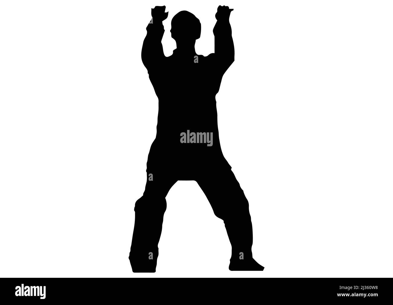 Man standing in black karate Stock Vector Images - Alamy