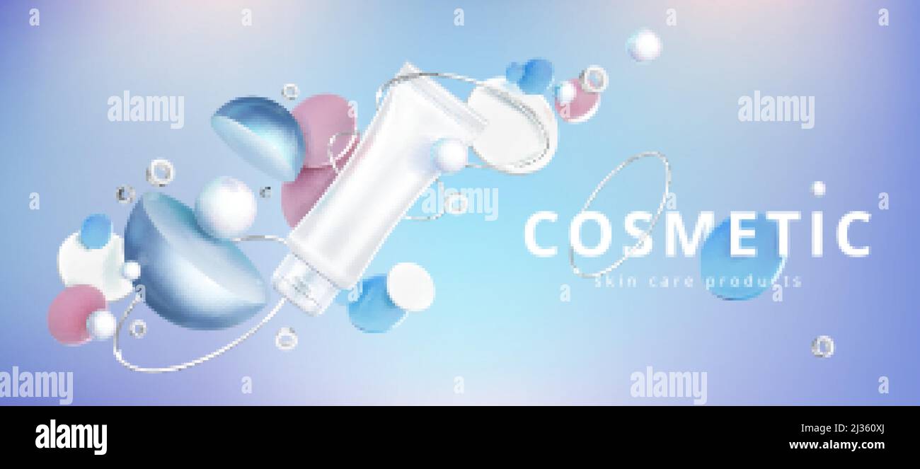 Skin care cosmetic product with holographic 3d geometric shapes ...