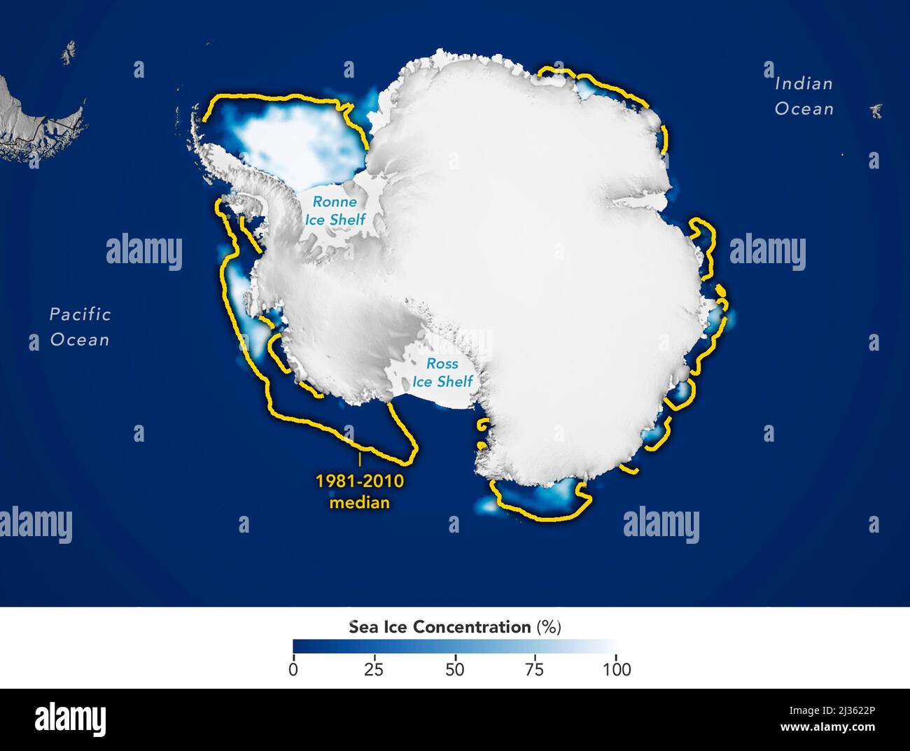 Antarctic sea ice minimum extent, 2022 Stock Photo - Alamy Antarctic sea ice minimum extent, 2022 Stock Photo - Alamy