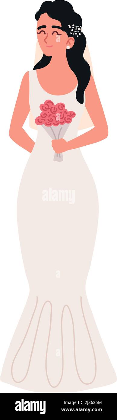 bride character wedding Stock Vector Image & Art - Alamy