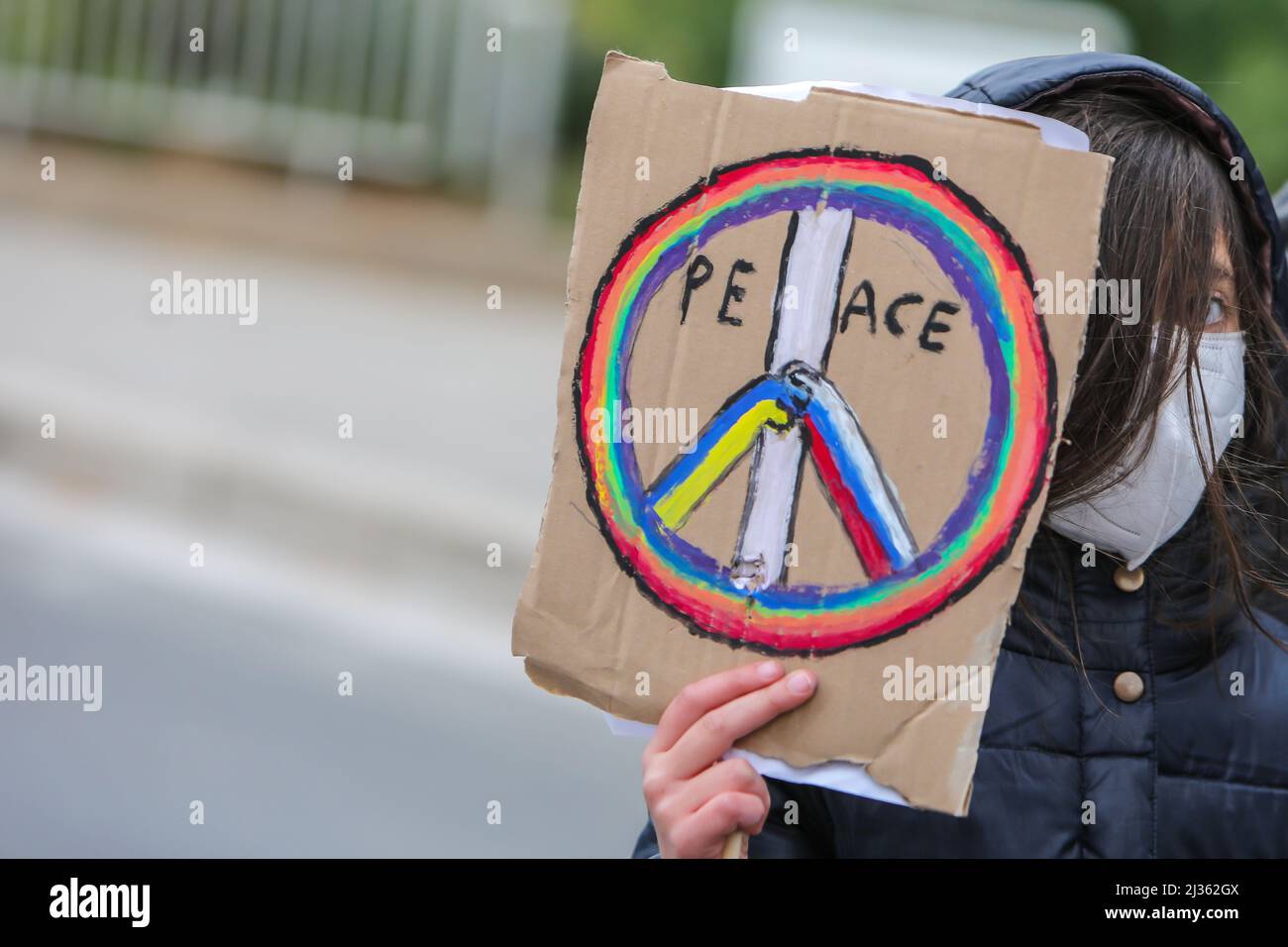 Comiso, Italy. 04th Apr, 2022. Demonstration for the peace in Comiso ...