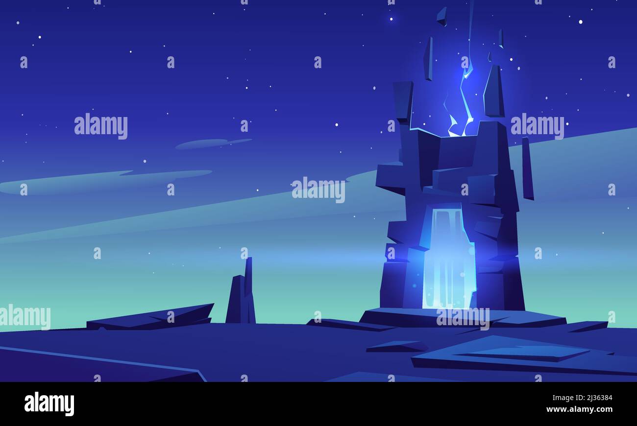 Glowing neon portal arch Stock Vector Images - Alamy