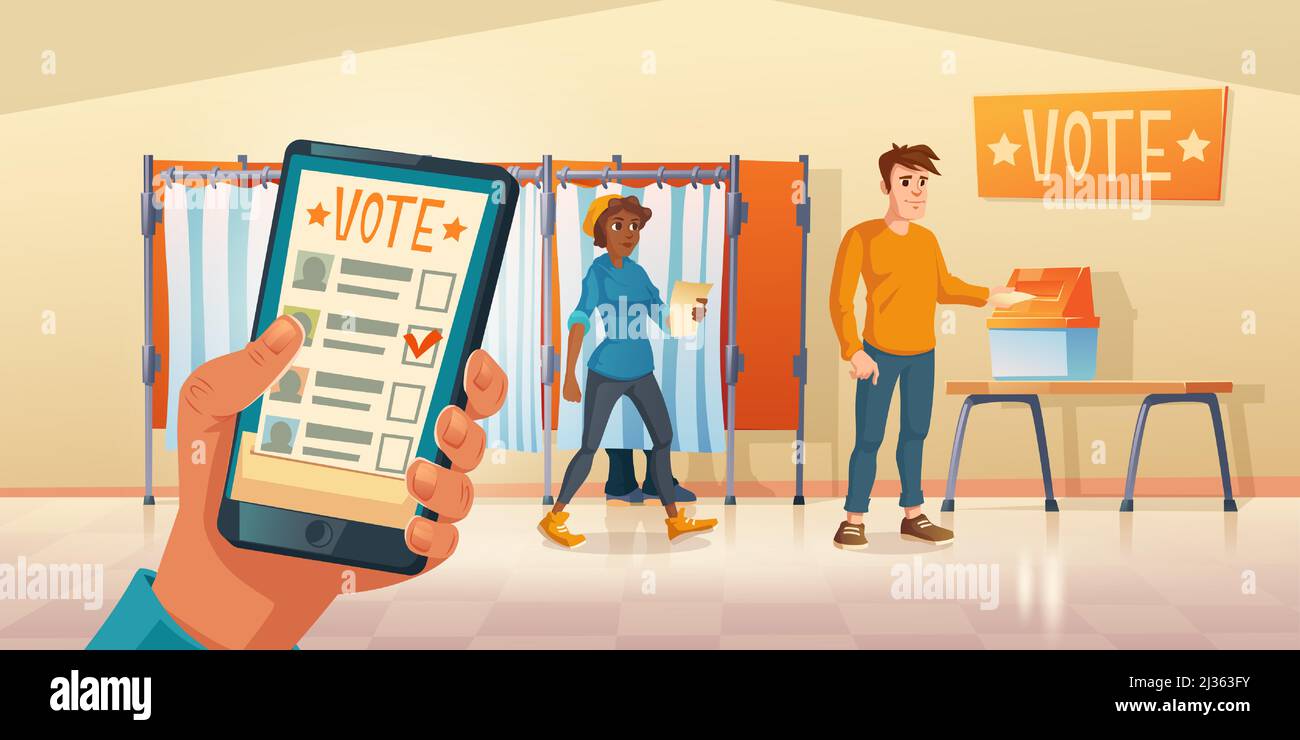 Polling place on election day Stock Vector Images - Alamy