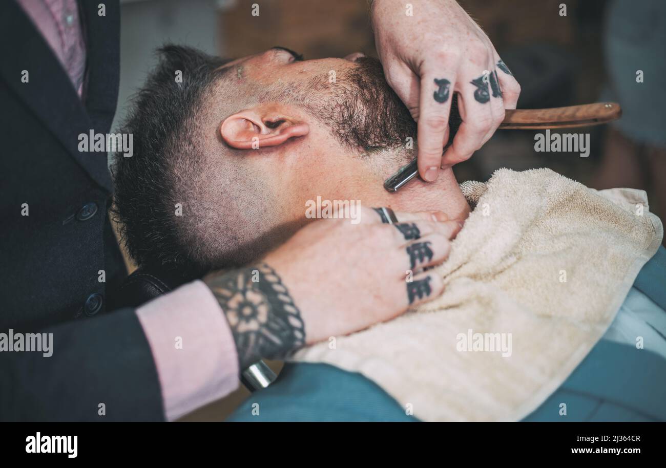 Barber shop design. Barber Shop Studios. Barber scissors and straight ...