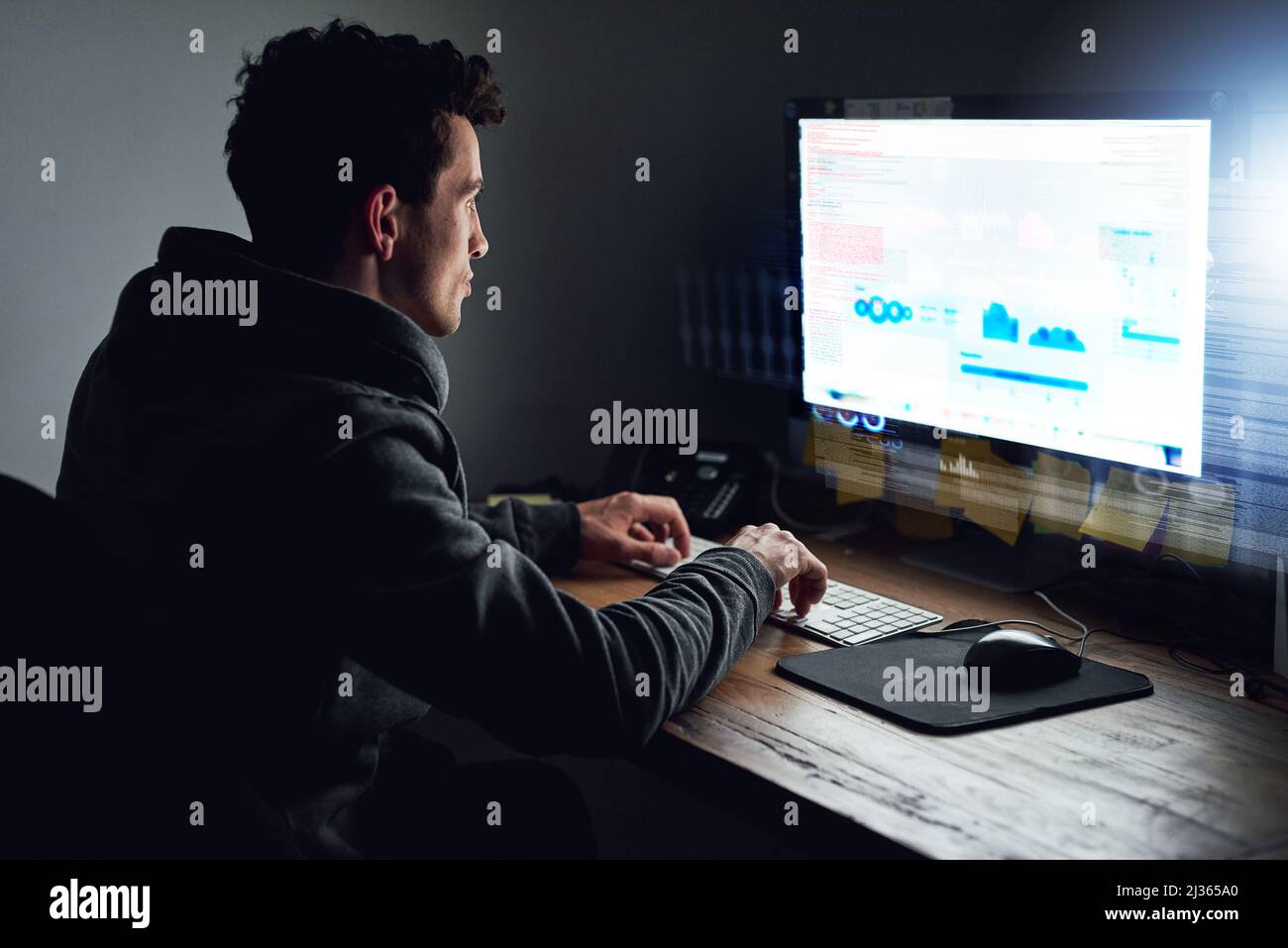 Rear view shot computer programmer hi-res stock photography and images ...