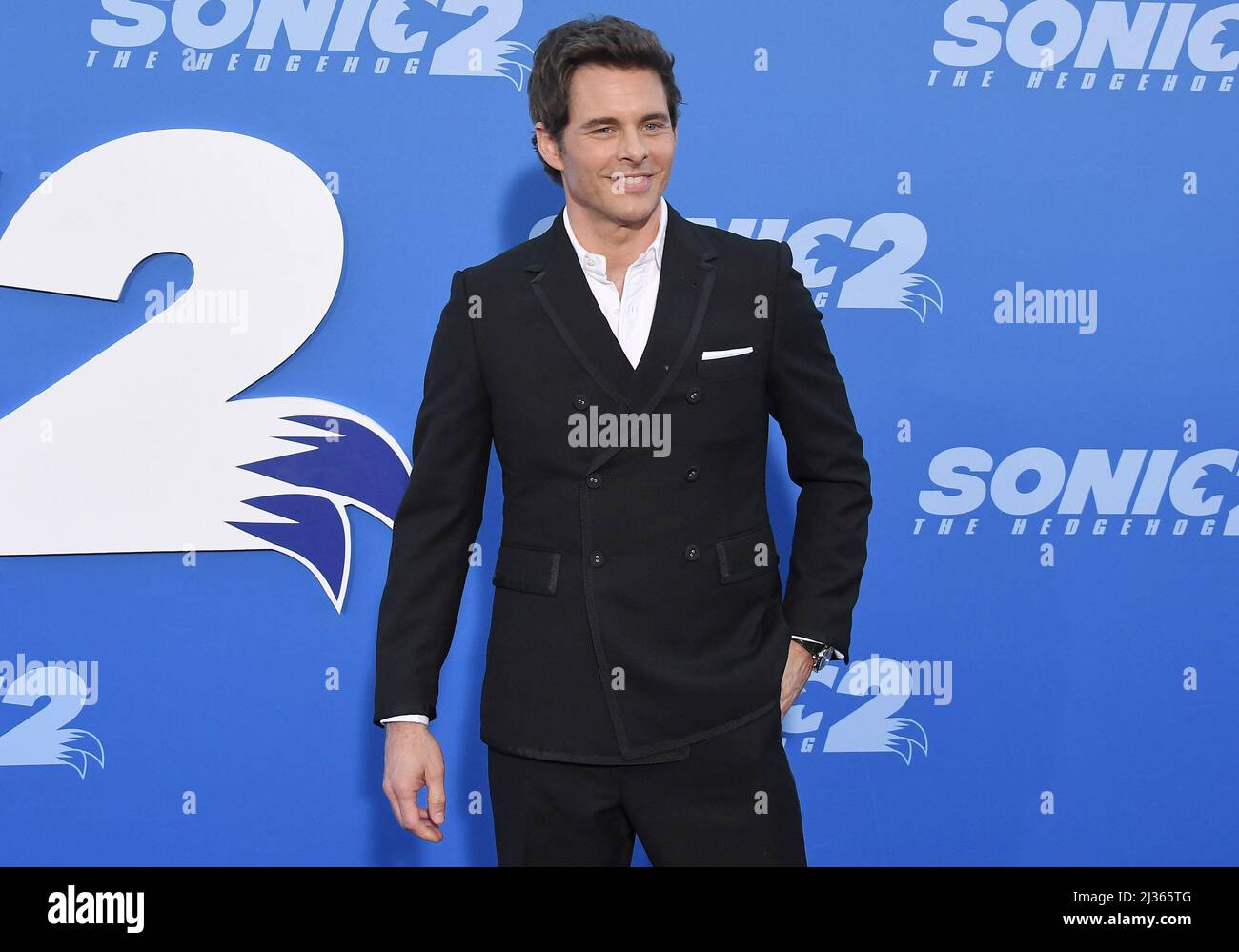 James Marsden arrives at the SONIC THE HEDGEHOG 2 Los Angeles Premiere ...