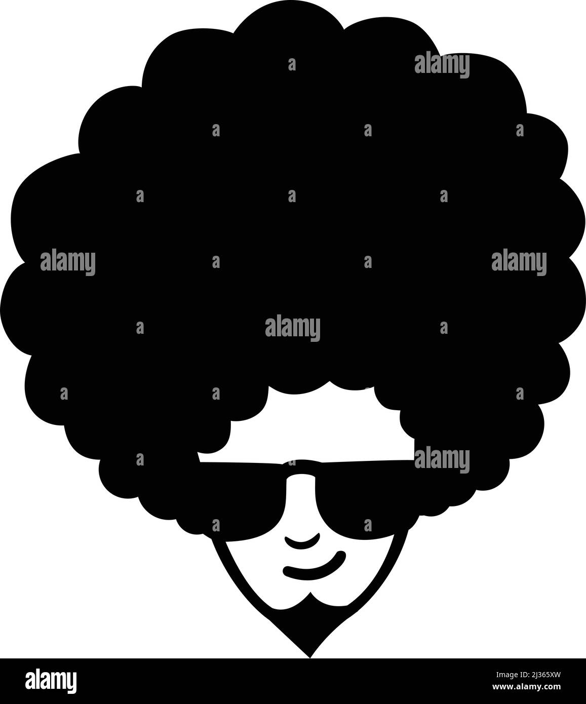 Cartoon face with afro hi-res stock photography and images - Alamy