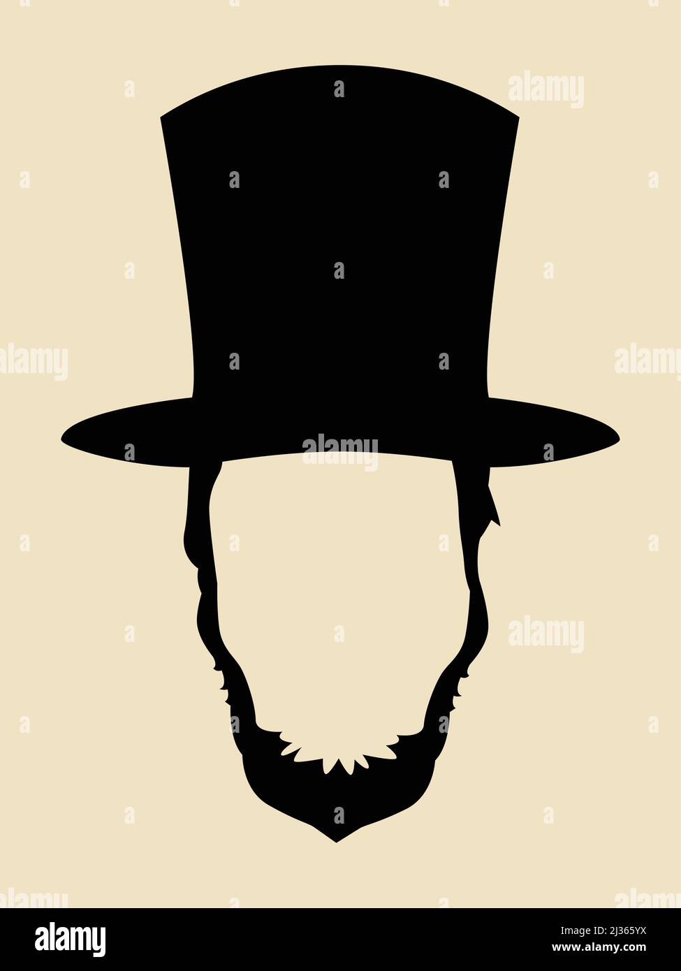 Abraham Lincoln Top Hat Coloring Page