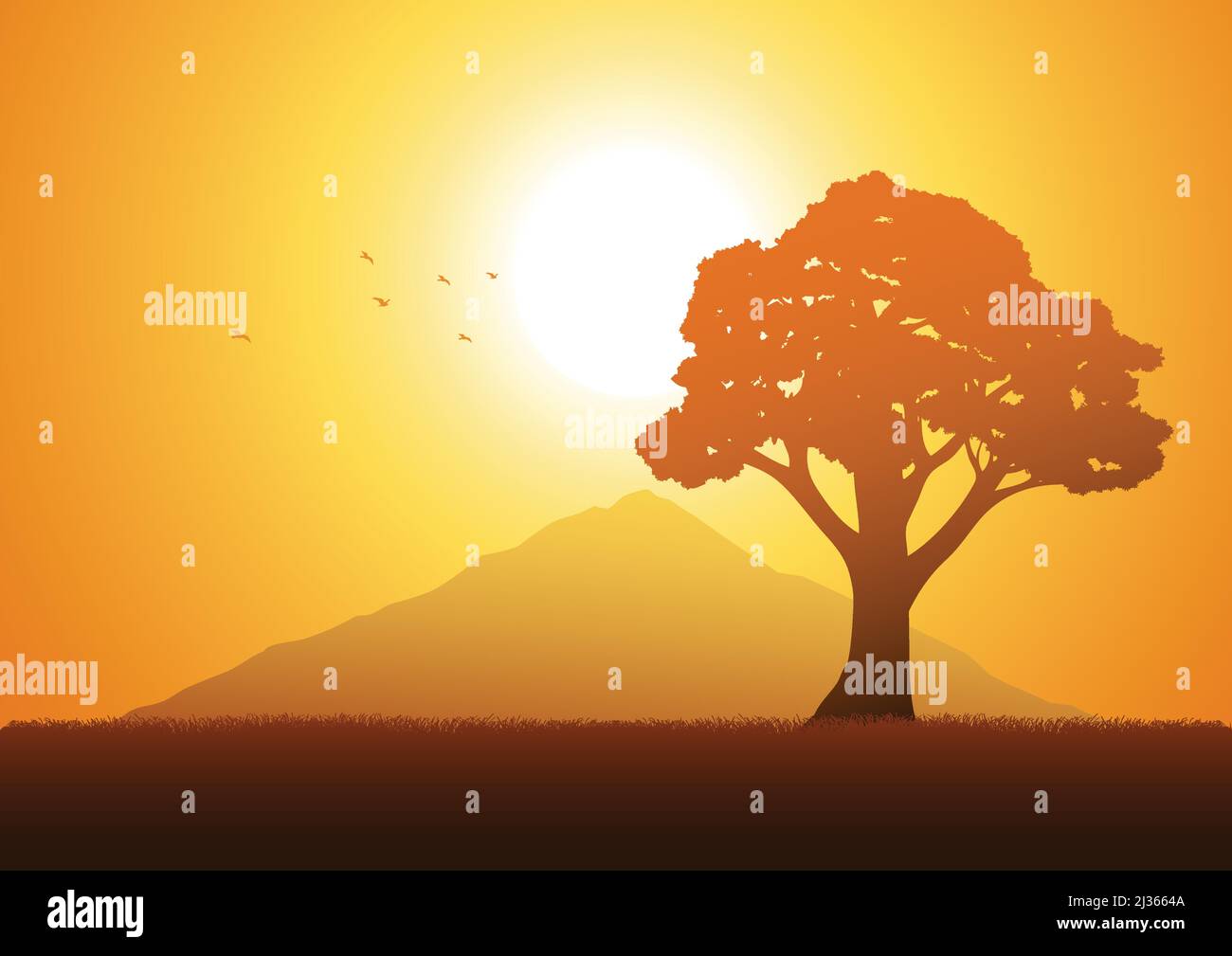 Sunbeam silhouette Stock Vector Images - Alamy
