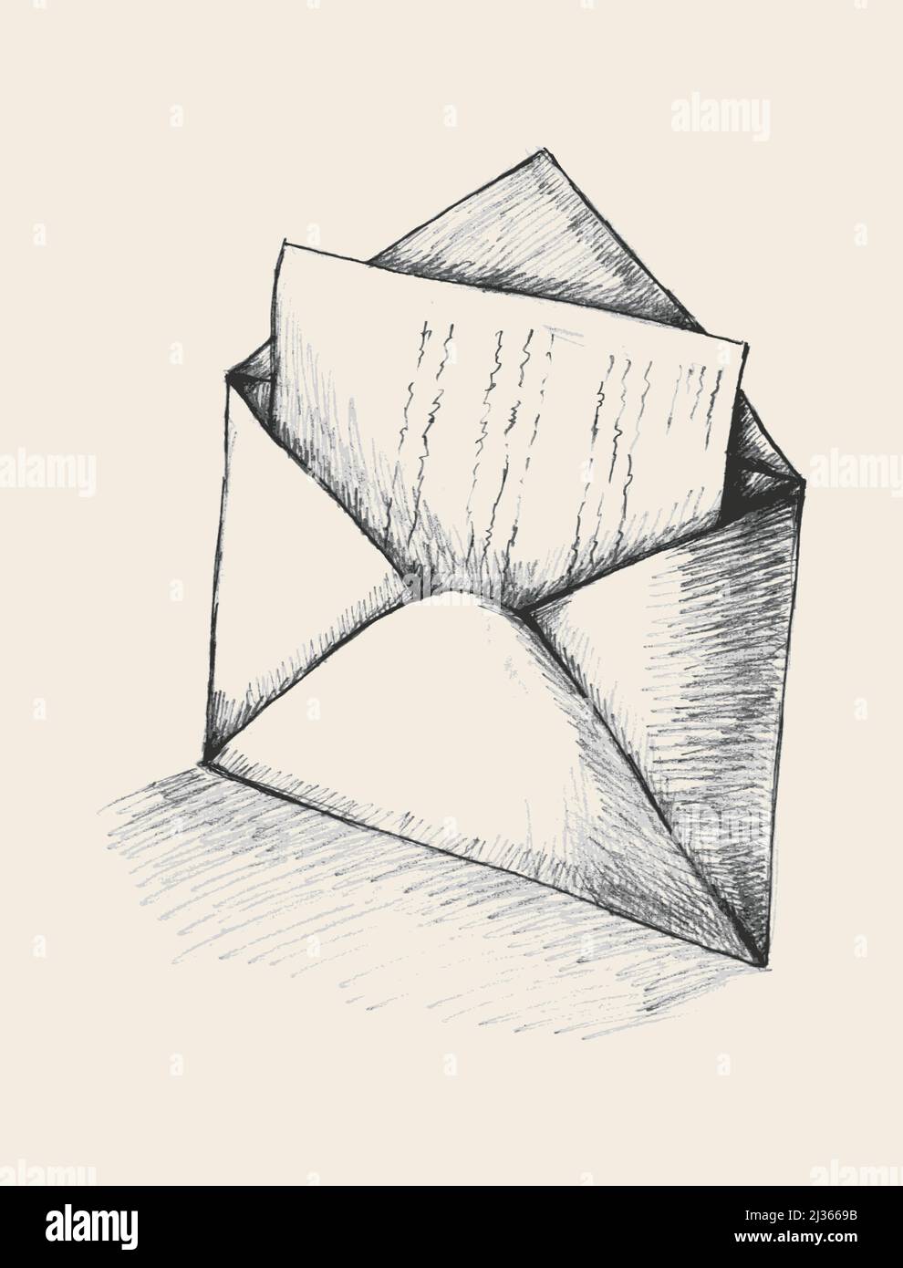 Sketch illustration of a letter Stock Vector Image & Art - Alamy