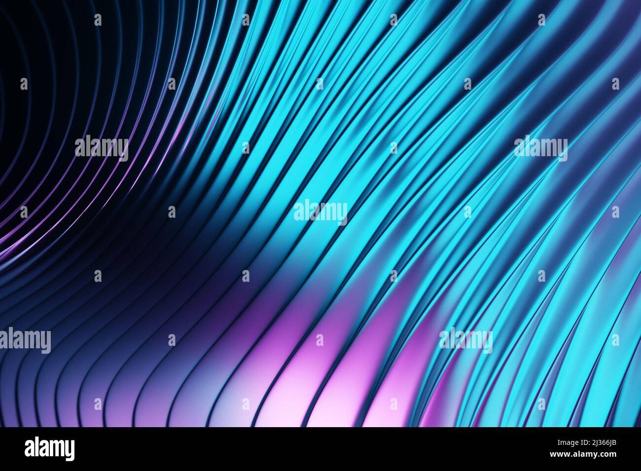 3d Illustration rows of blue and pink line . Geometric background ...