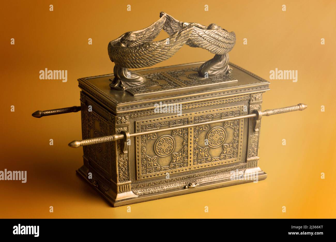 The Ark of the Covenant on a Gold Background Stock Photo - Alamy