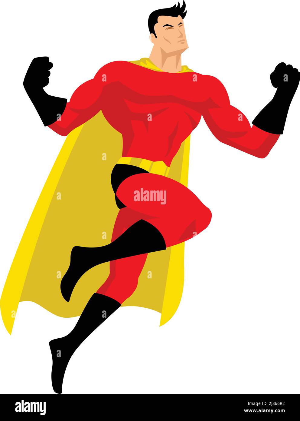 Vector illustration of a superhero in flying pose Stock Vector Image ...