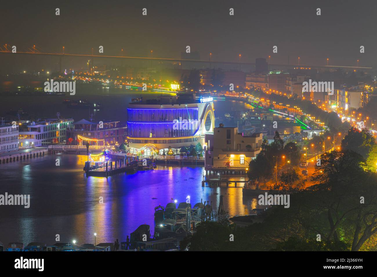 Tien Giang province, Vietnam -12 Mar 2022: View of My Tho city, Tan ...